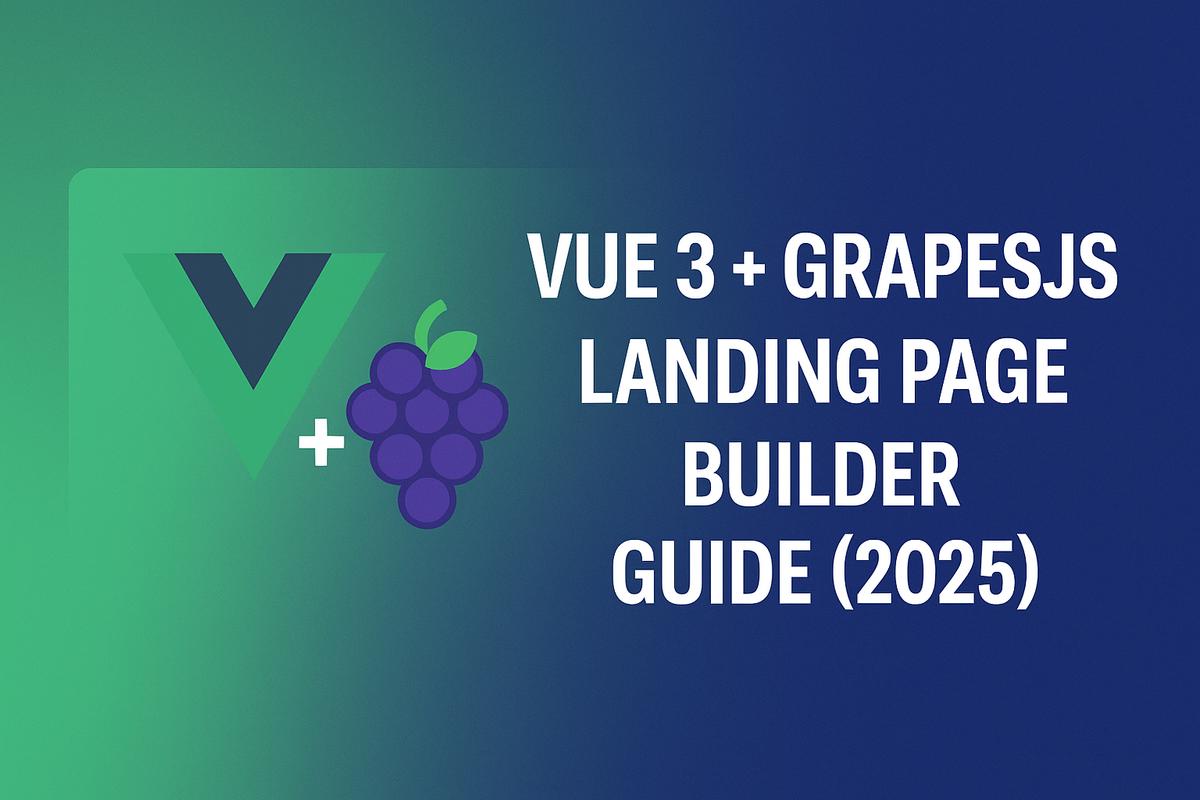 Vue 3 + GrapesJS Landing Page Builder Guide (2025)